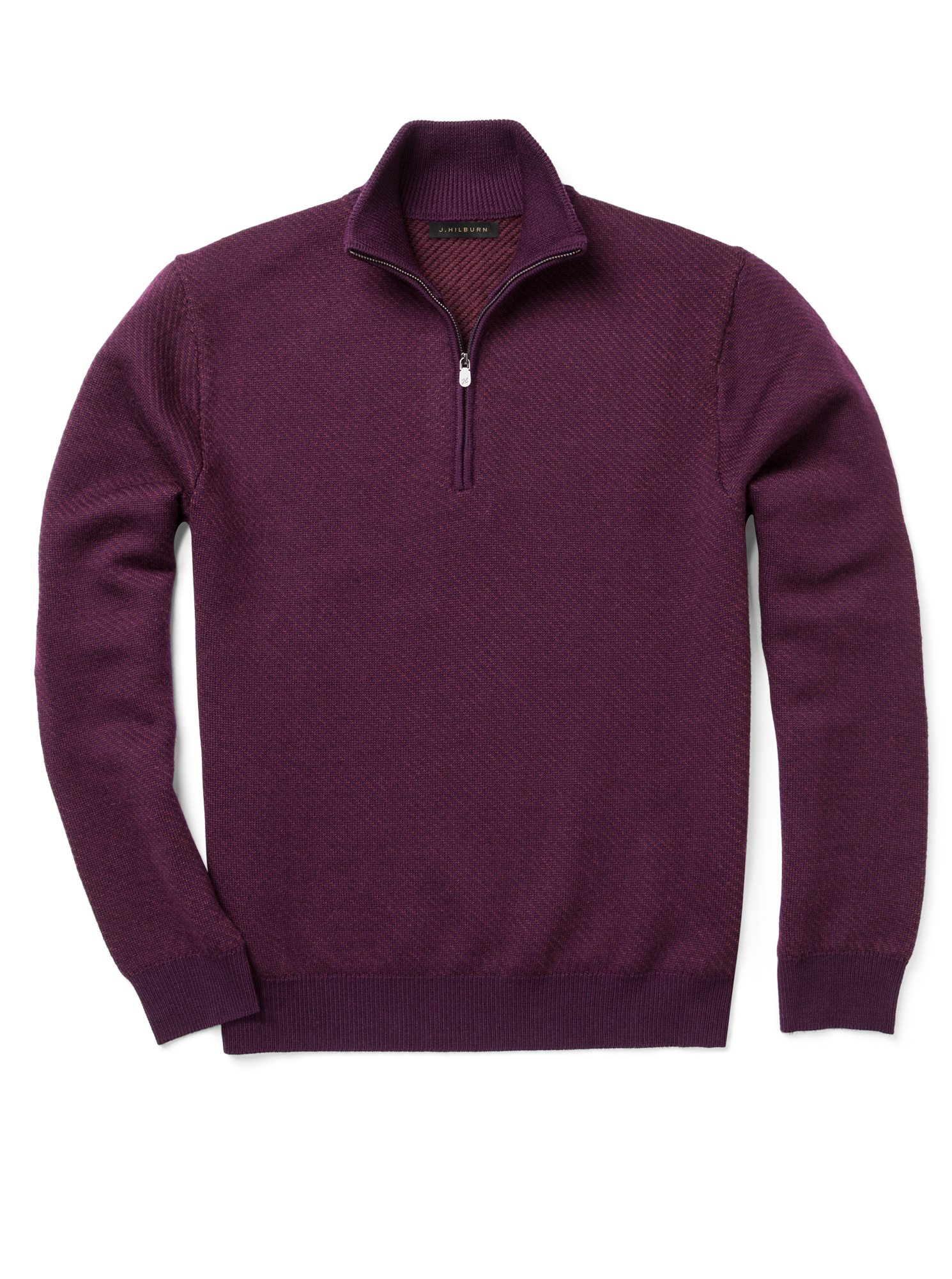 Quarter Zip Mock Neck - Deep Berry | J.Hilburn