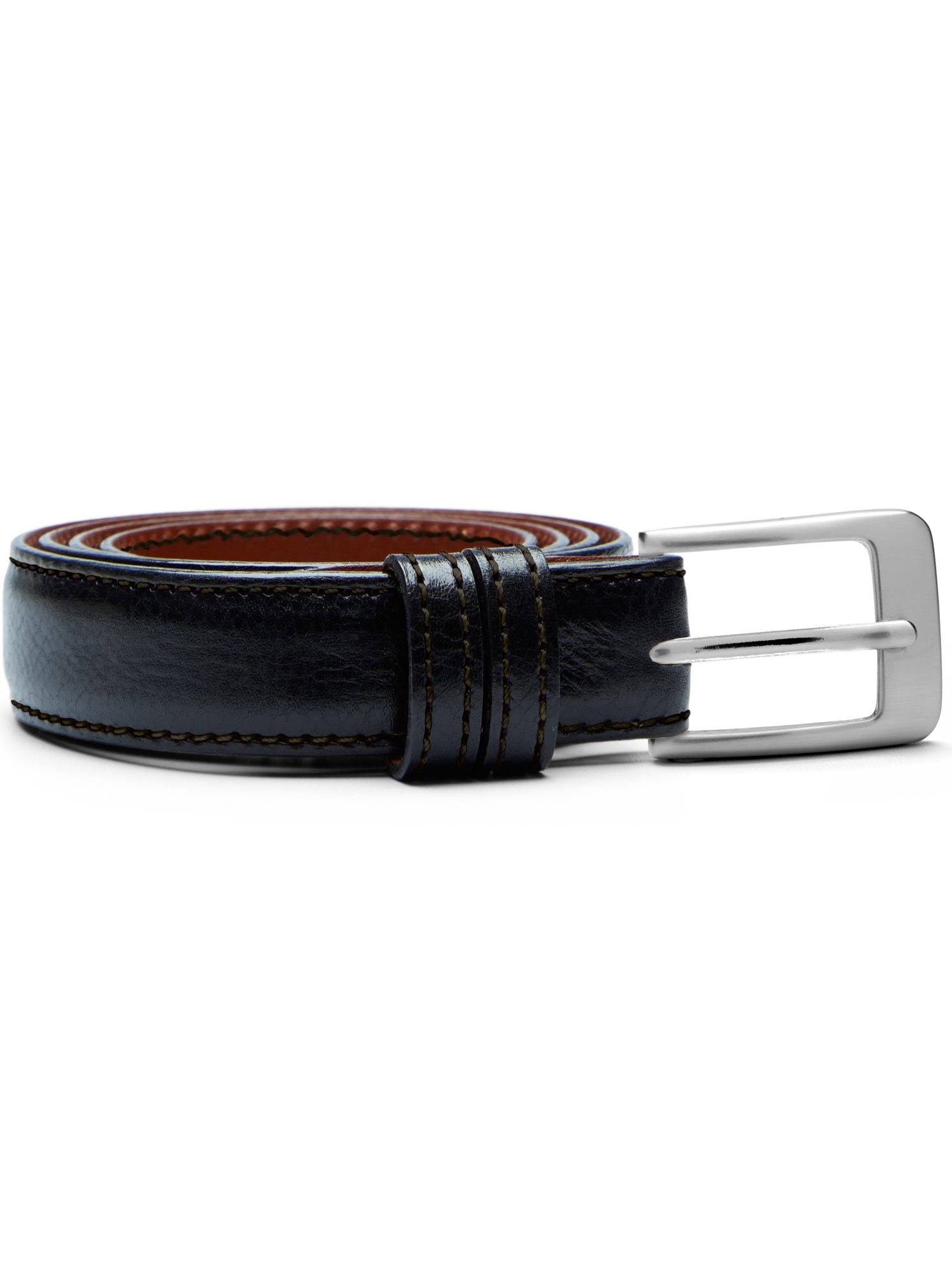 25MM Custom Leather Belt - Black | J.Hilburn