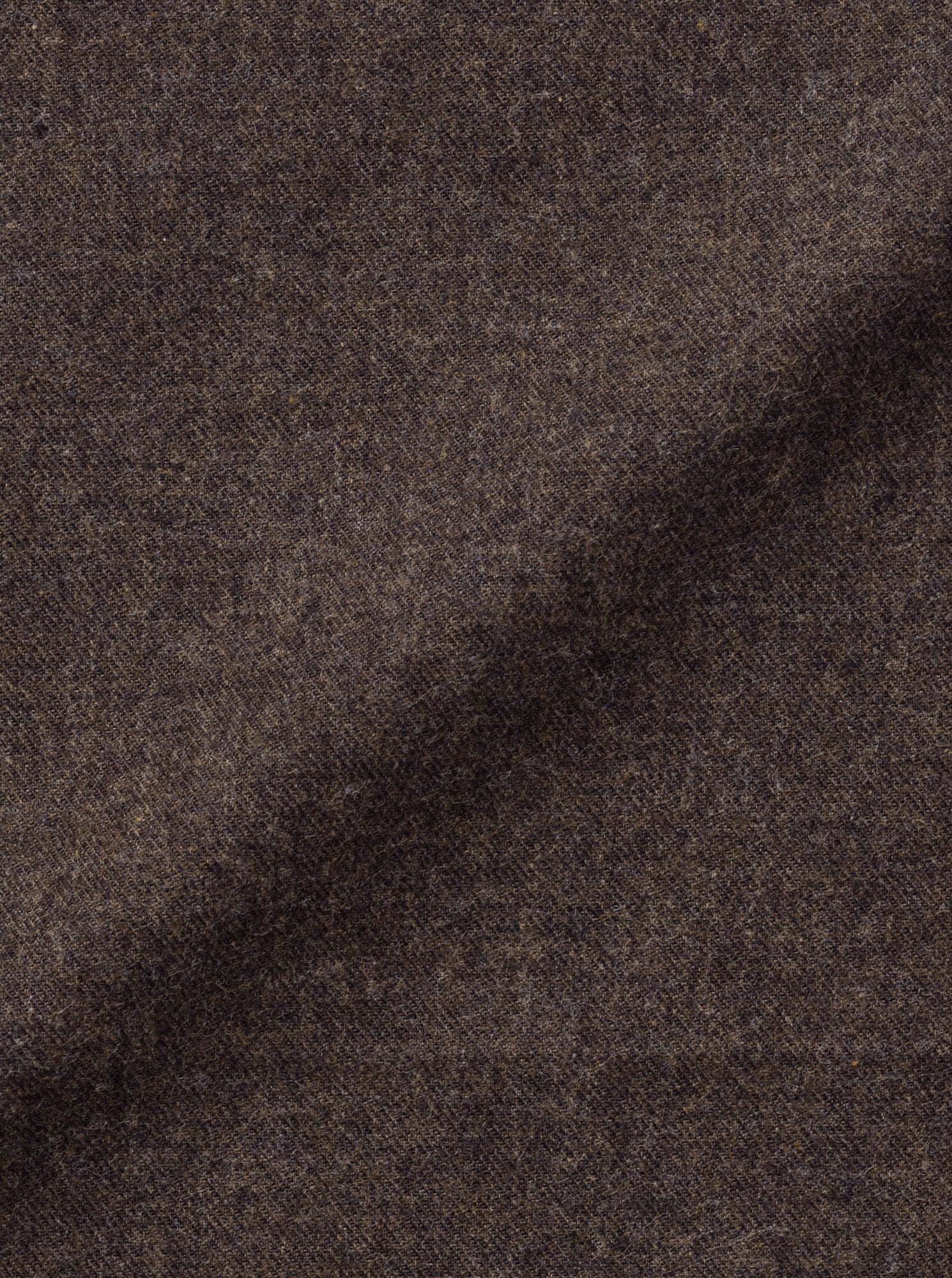 Brown Melange Brushed Twill Solid | J.Hilburn